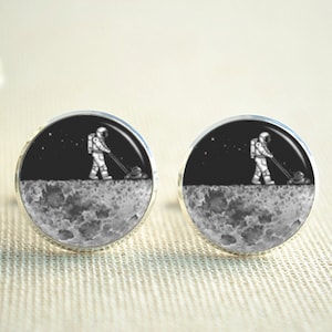 Moon Cufflinks, Astronaut Cufflinks, Spaceman Cuff Links, Moon ...