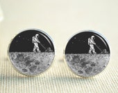 Moon Cufflinks Astronaut Cufflinks Spaceman Cuff Links Moon - Etsy