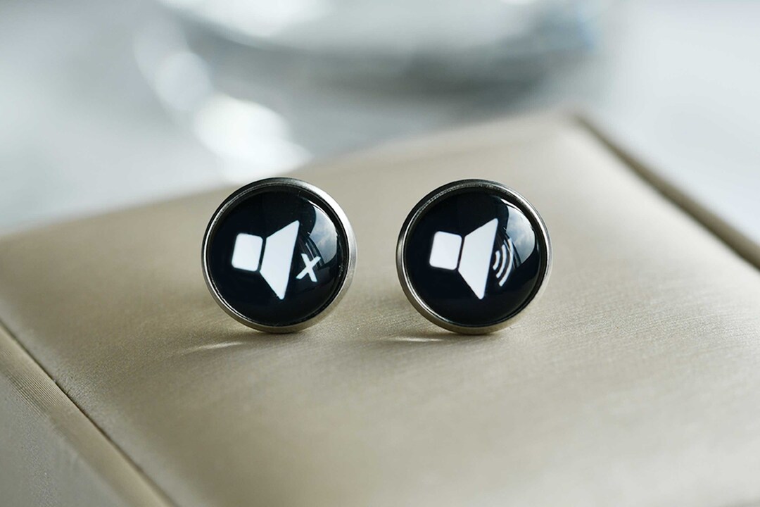 8mm/10mm/12mm Stainless Steel Deaf Earrings , I'm Deaf Stud Earrings ...