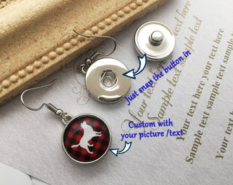 Snap Button Earrings - Etsy