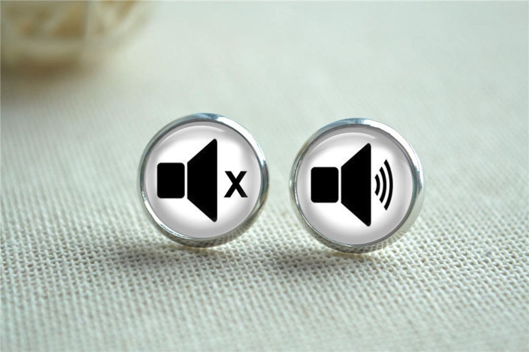 Deaf Earrings,i'm Deaf Stud Earrings, Volume Icon Stud Earrings, Sound ...