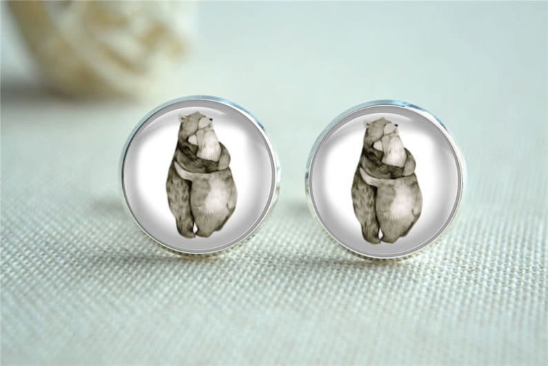 Bear Cufflinks, Love Bear Cuff Links, Valentine's Day Gift, Polar Bear ...