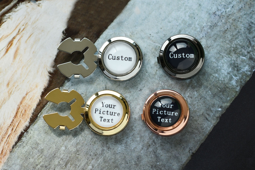 Custom Buttons Cover, Personalized Detachable Cufflinks for Shirt ...