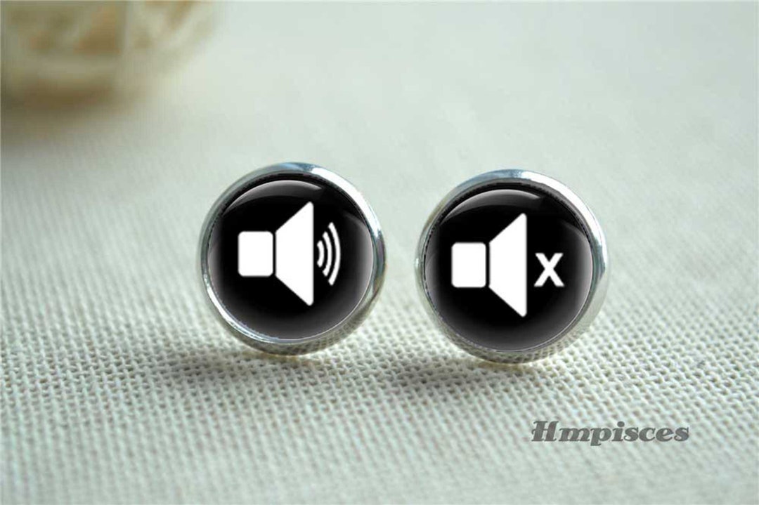 Stainless Steel Deaf Earrings , I'm Deaf Stud Earrings, Volume Icon ...