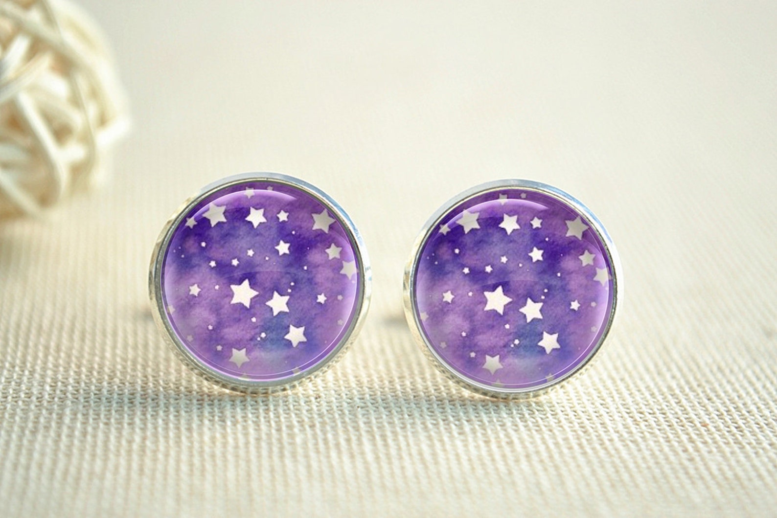 Star Sky Cufflinks, Nebula Space Galaxy Cuff Links Tie Bar ,milky Way ...