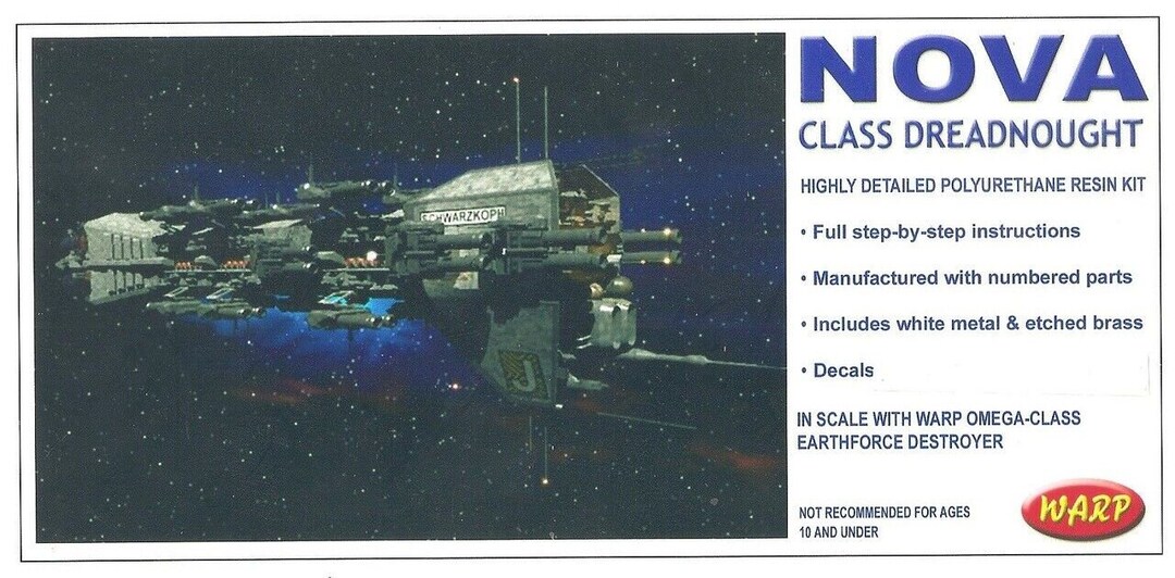 Warp Models WARP-51 Babylon 5 Nova Class Dreadnaught 3 Name Decals ...