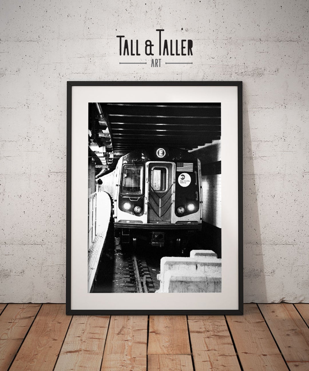 NYC Subway Train Print: Black and White Urban Photography (digital ...