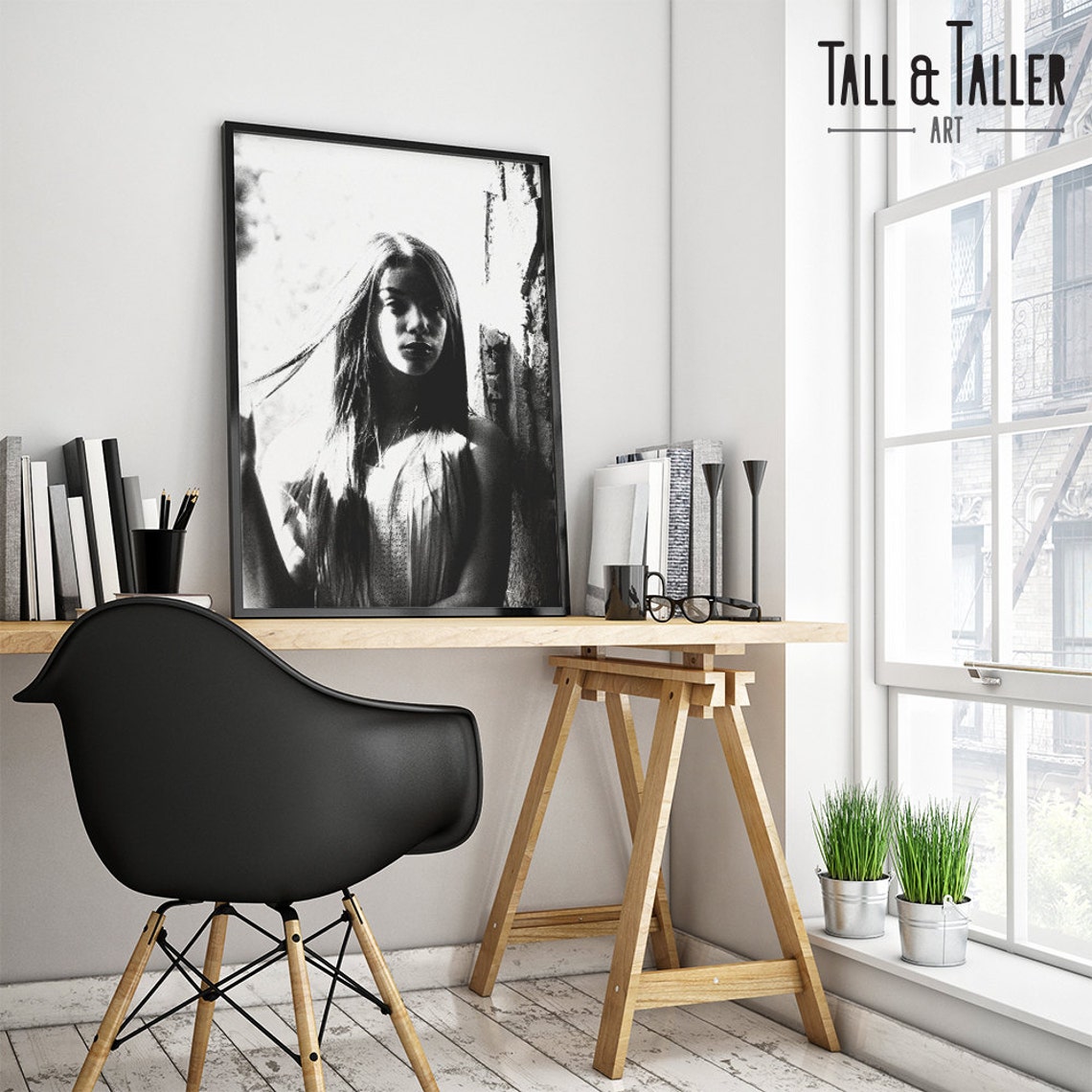 Black & White Woman Print Art, Printable Wall Art, Female Photography ...