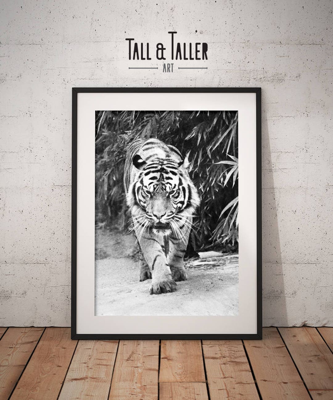 Tigress Poster, Animal Printable Art, Safari Print, Black & White ...
