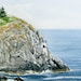 Whitehead Cliff, Monhegan Island Watercolor Print, Maine Island Art ...