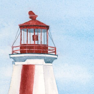 East Quoddy Lighthouse Watercolor Campobello Island, New Brunswick ...