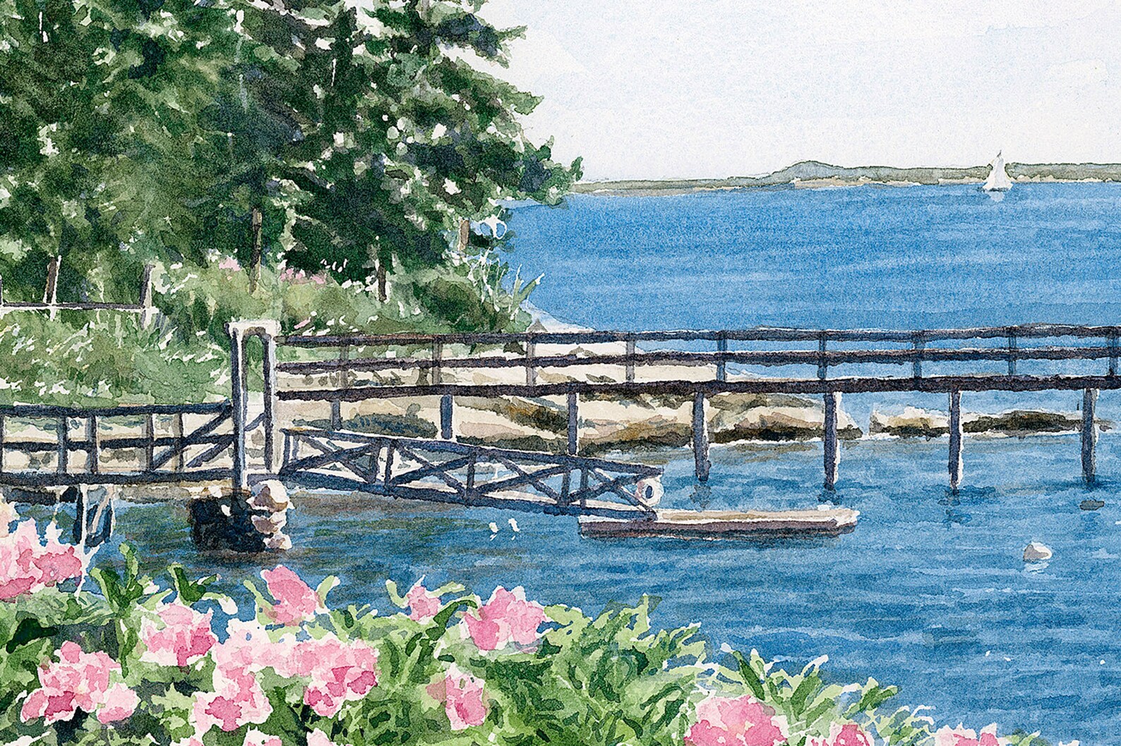 Boothbay Harbor Maine Art Print Spruce Point Maine - Etsy