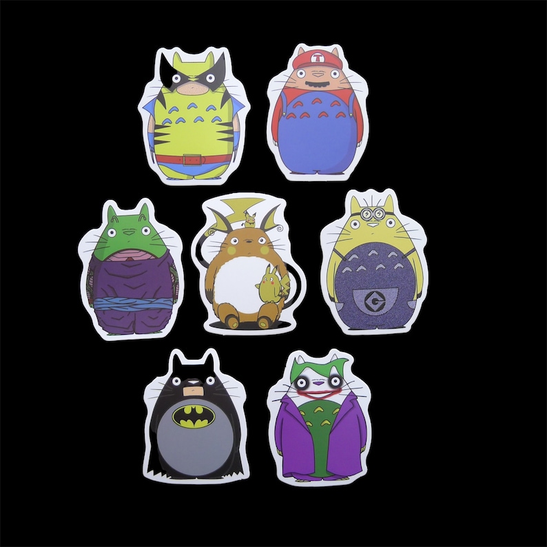 Cosplay Totoro Sticker Batman Sticker Waterproof Vinyl Decal Hydro ...