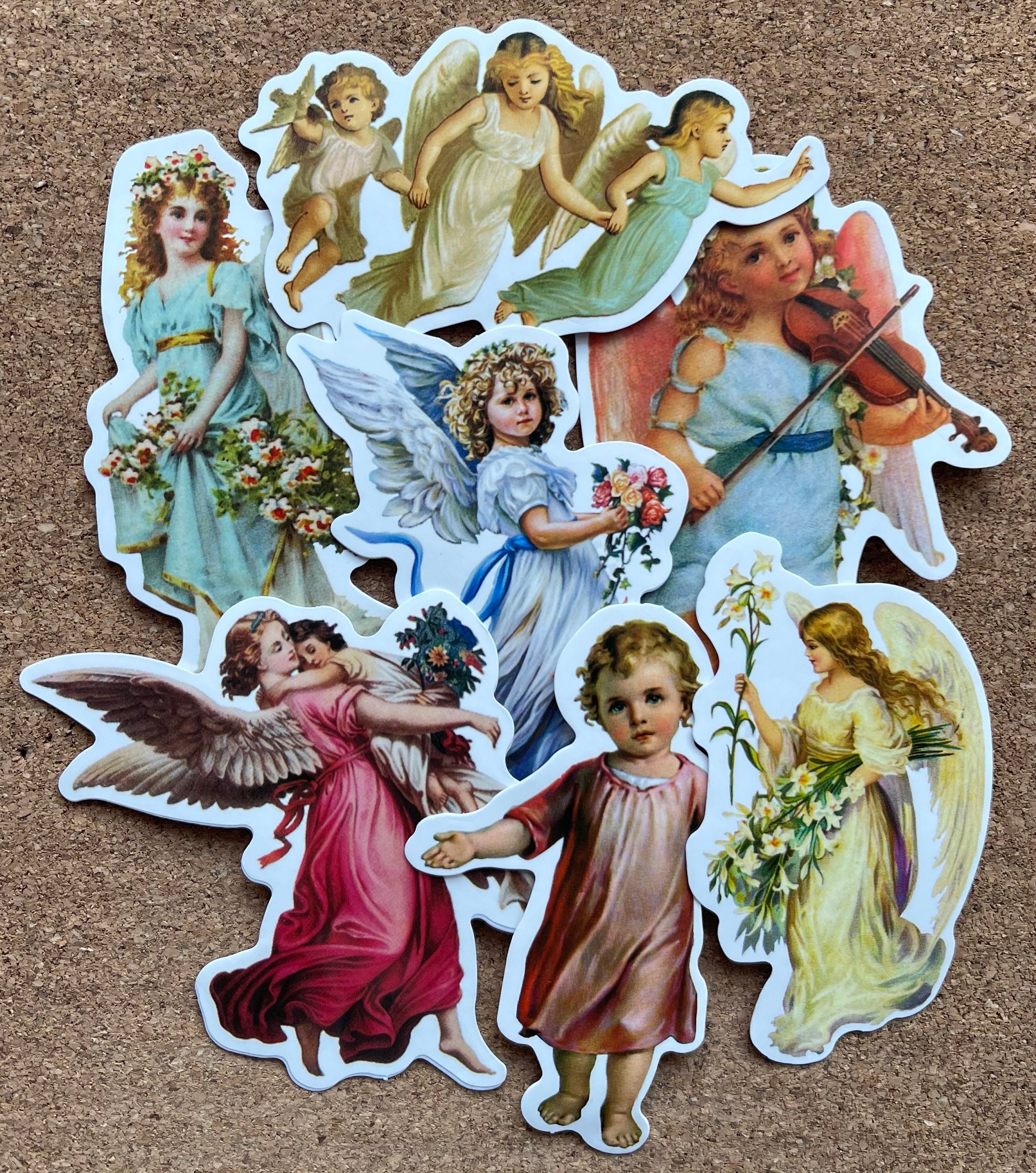 Vintage Angels Stickers Pack Religious Stickers Vinyl Laptop Stickers ...
