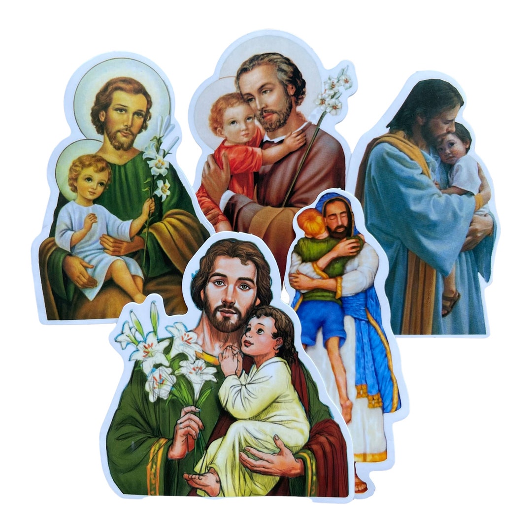Saint Joseph Stickers: Catholic Glossy Vinyl Decals - Etsy