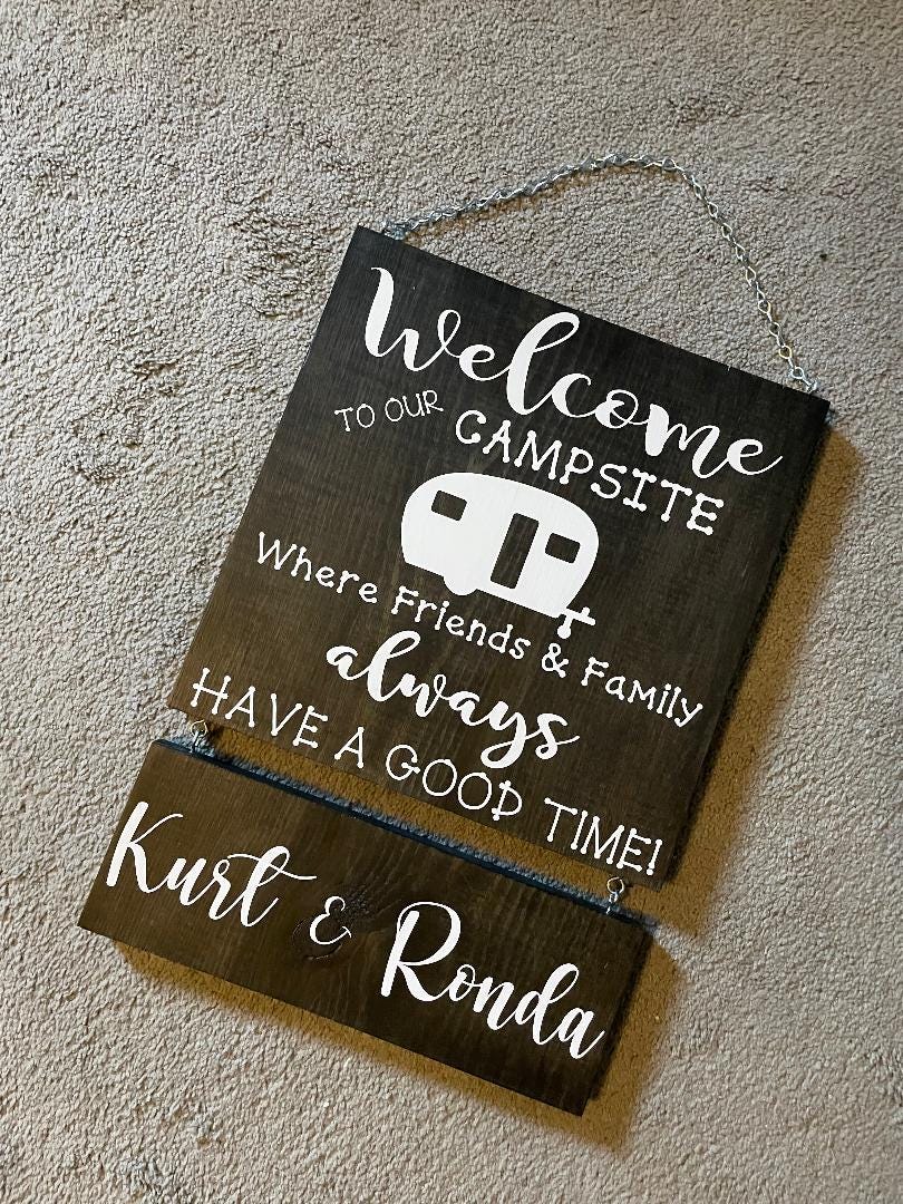Wooden Camp Sign, Camping Sign, Campground Sign, Campsite Sign, Wooden ...