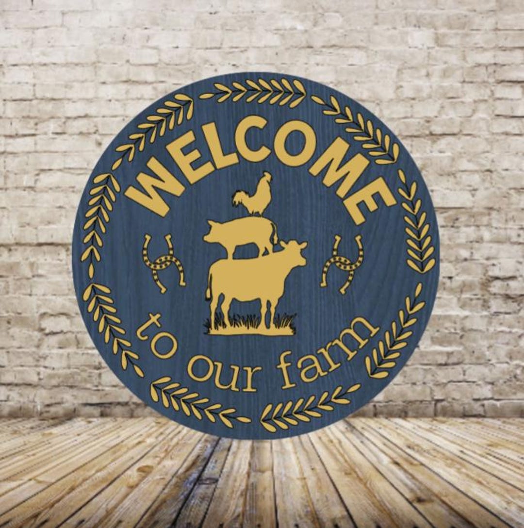 Welcome to Our Farm Sign - Etsy