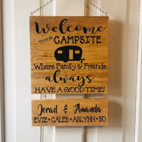 Wooden Camp Sign Camping Sign Campground Sign Campsite | Etsy