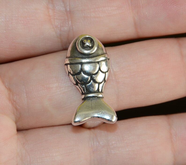 Thick Silver Plated Zamak Ring-fish Ring-adjustable Ring - Etsy