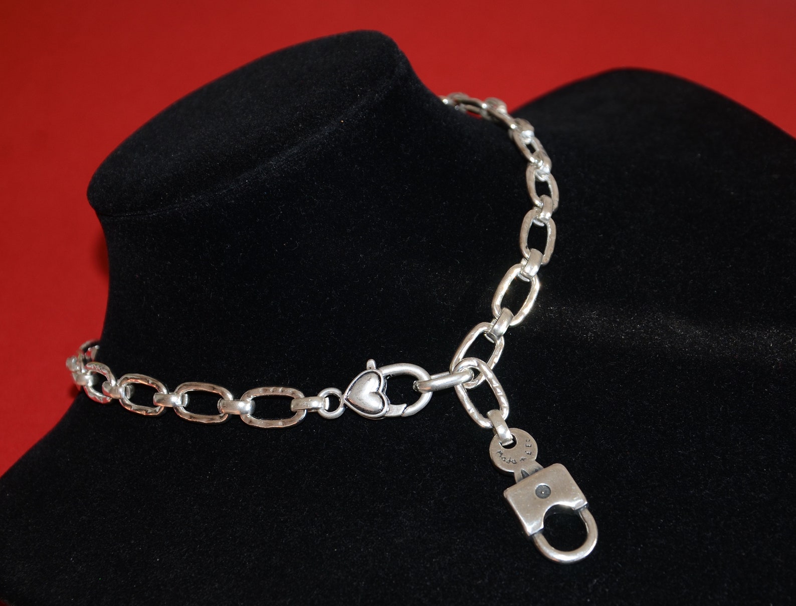 Women Short Chain Necklace-lock Pendant Necklace-silver Lock - Etsy