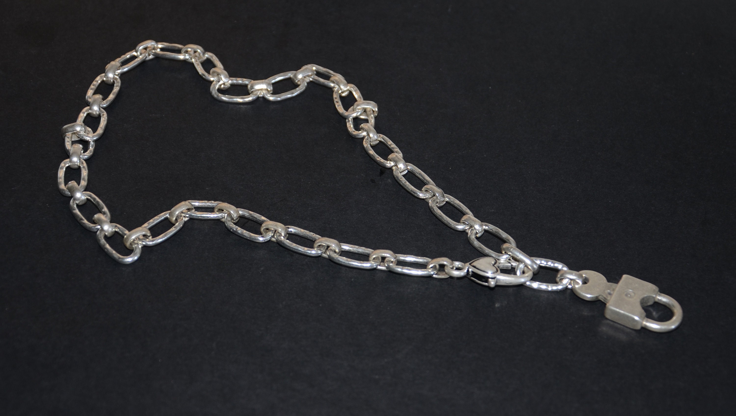 Women Short Chain Necklace-lock Pendant Necklace-silver Lock - Etsy