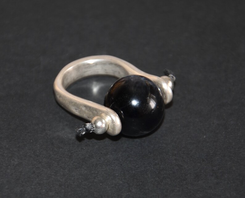 Stunning Color Vintage Ring Black Tiger Eye Natural Stone - Etsy