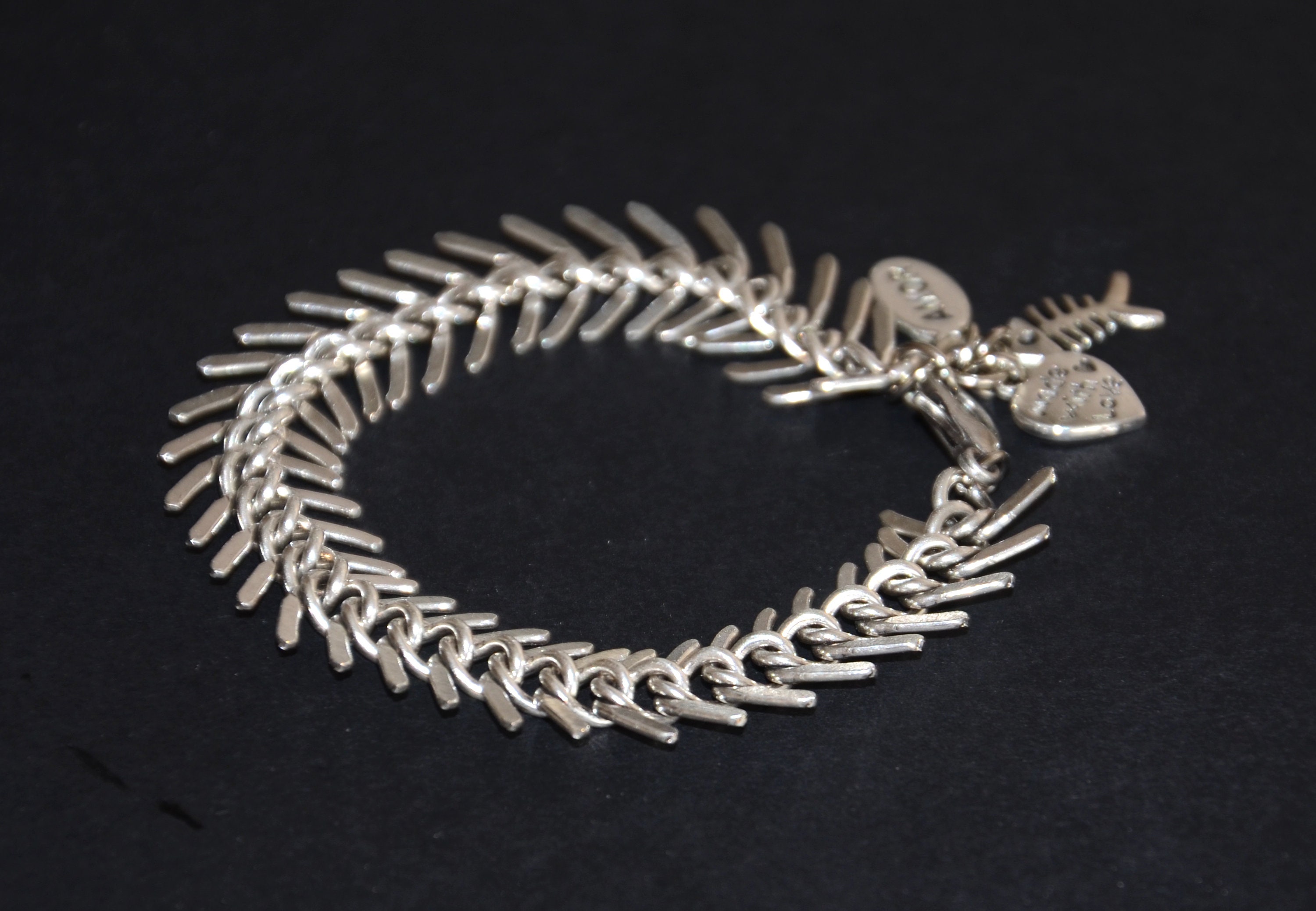 Thick Silver Filled Chain Bracelet Ancient Silver Color | Etsy