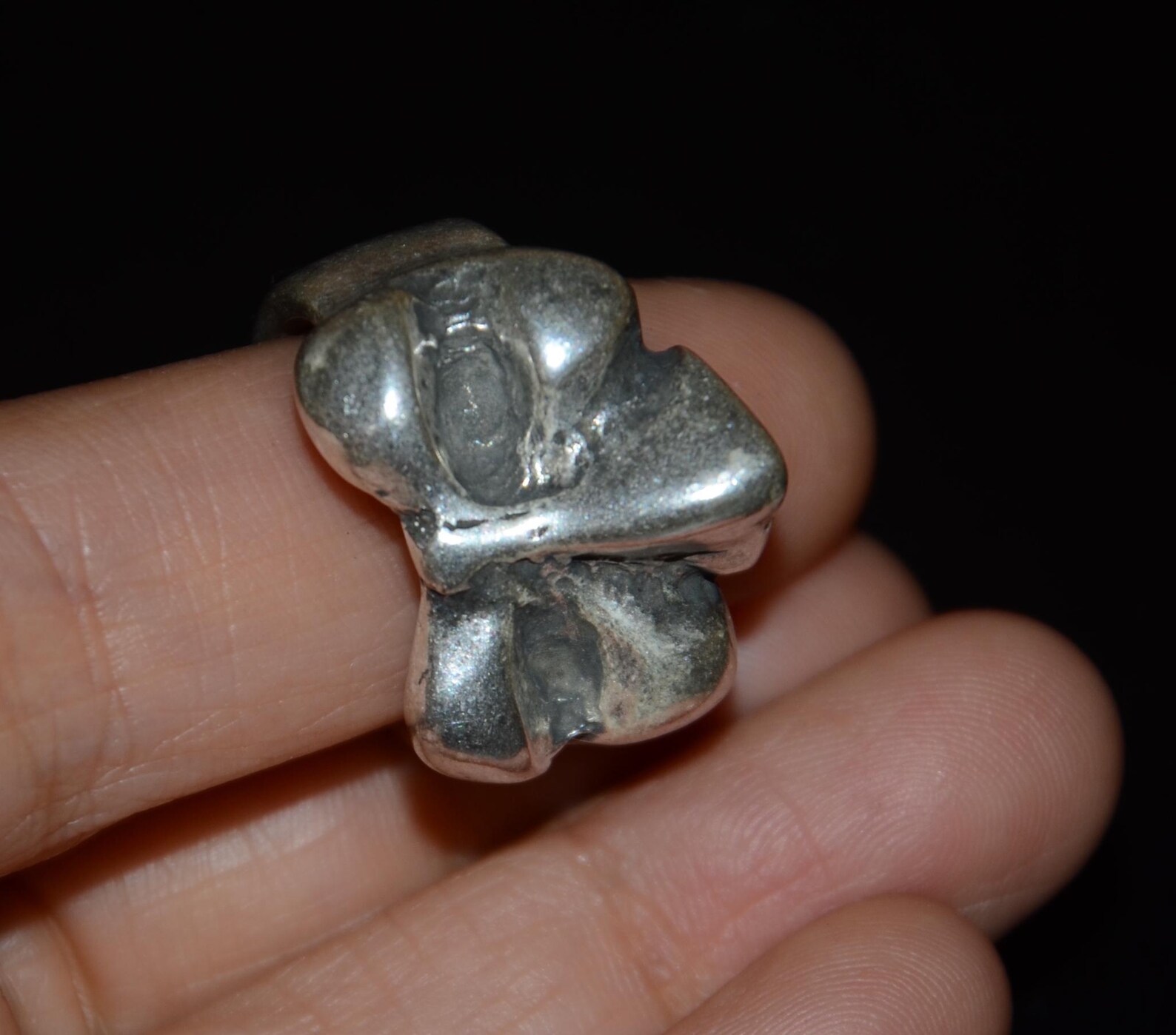 Thick Silver Plated Zamak Ring-vintage Style Ring-decorative Ring-otro ...