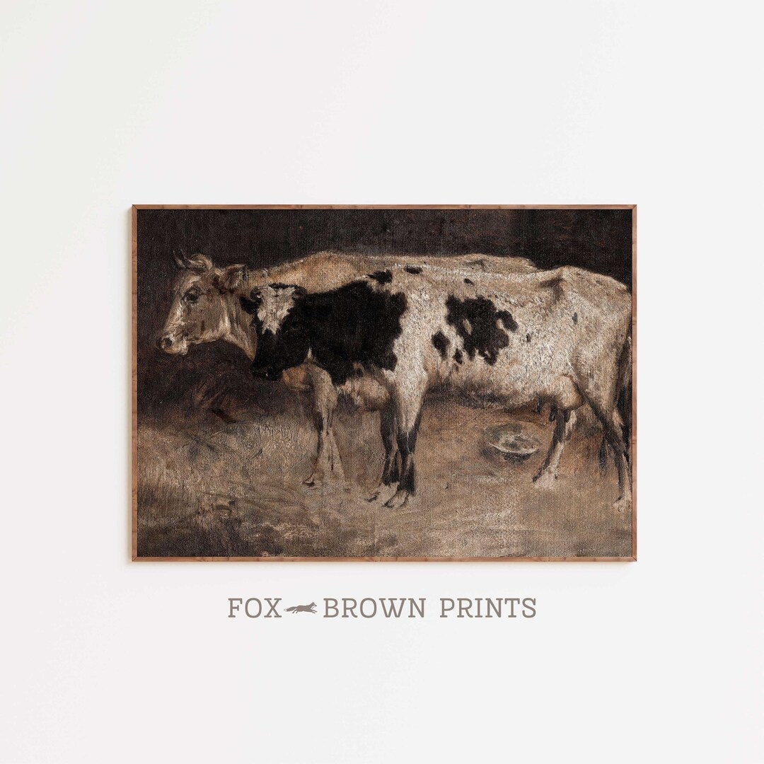 Antique Cow Print Instant Download PRINTABLE Vintage Farm - Etsy