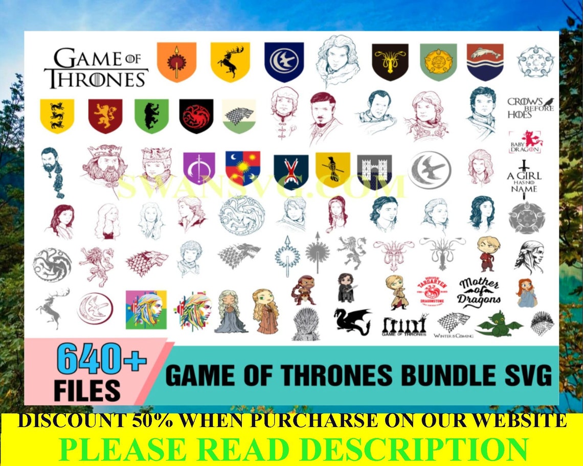 640 Game of Thrones Bundle SVG, Game of Thrones Svg, Game of Thrones Png, Game of Thrones Font ...