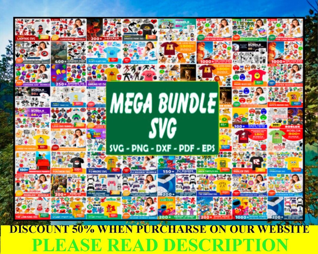 All Disney Mega Bundle Svg, Mickey Svg, Lion King Svg, Pokemon Svg - Etsy