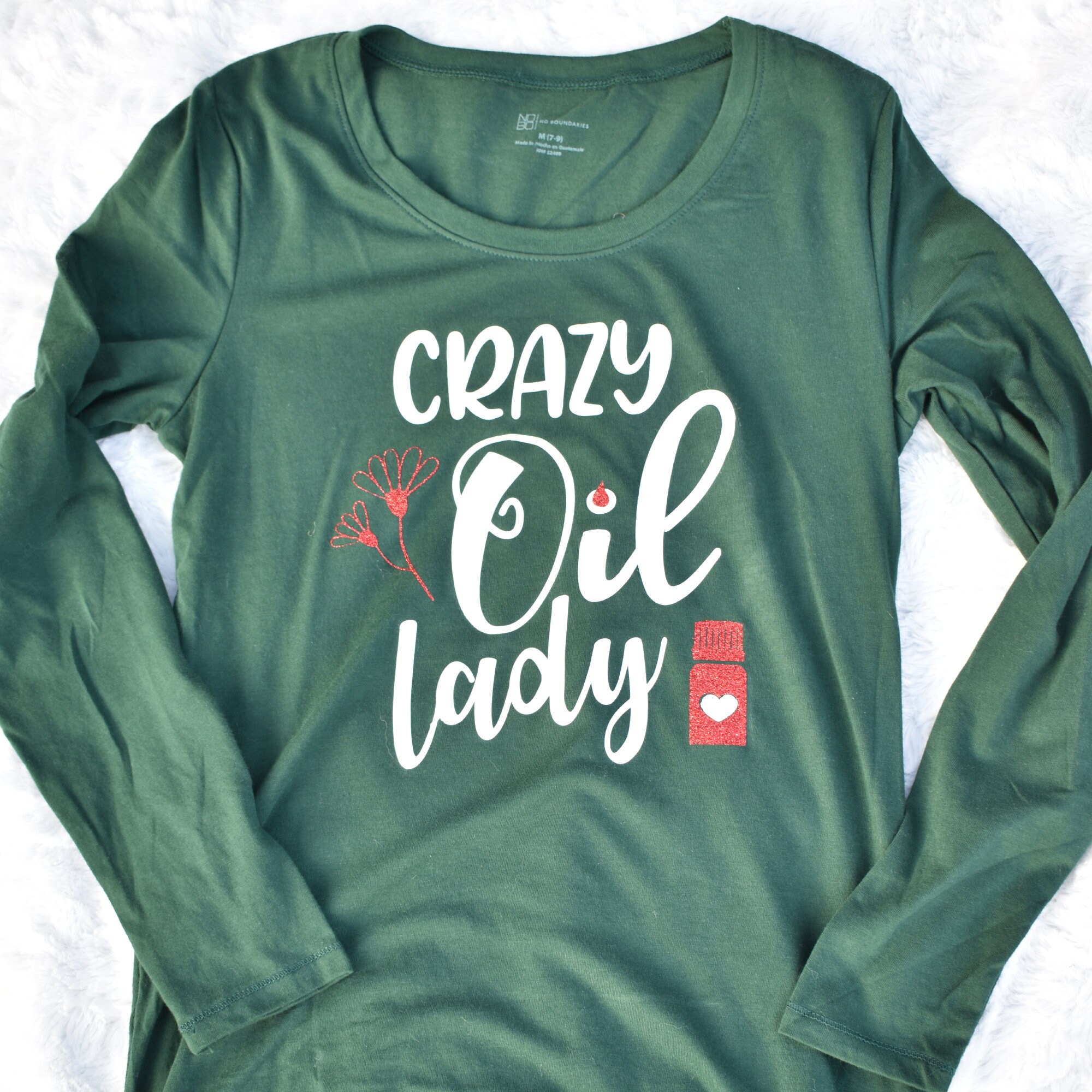 Crazy Oil Lady - Women's Long Sleeve Shirt Medium - Essential Oils ...