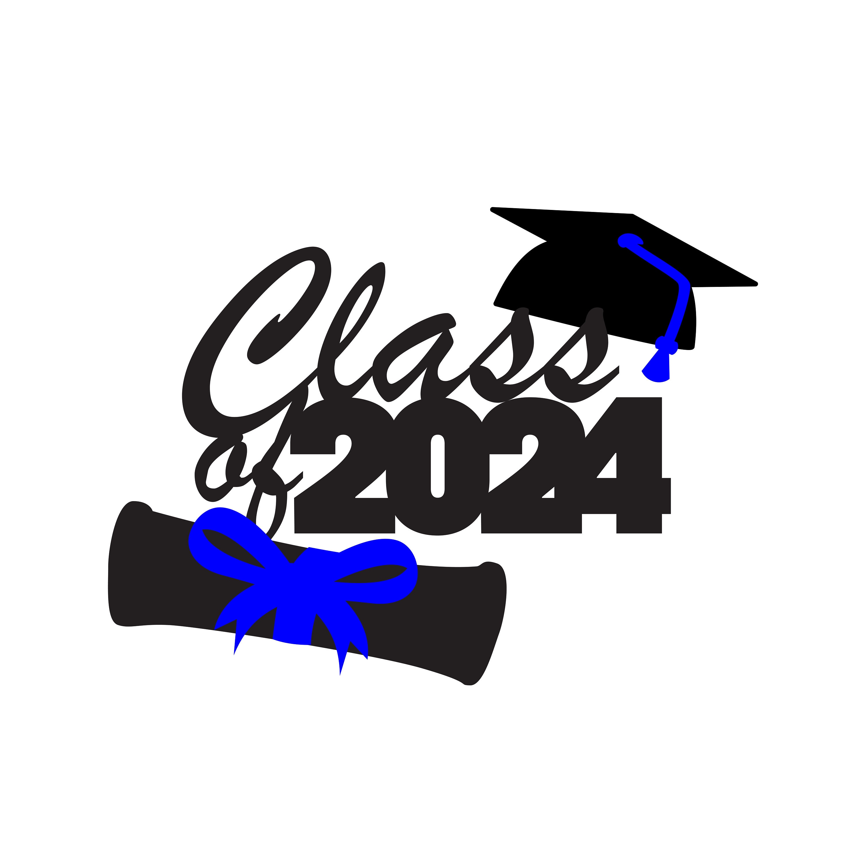 Class of 2024 Graduation Cake Topper or Centerpiece Cutout - Etsy