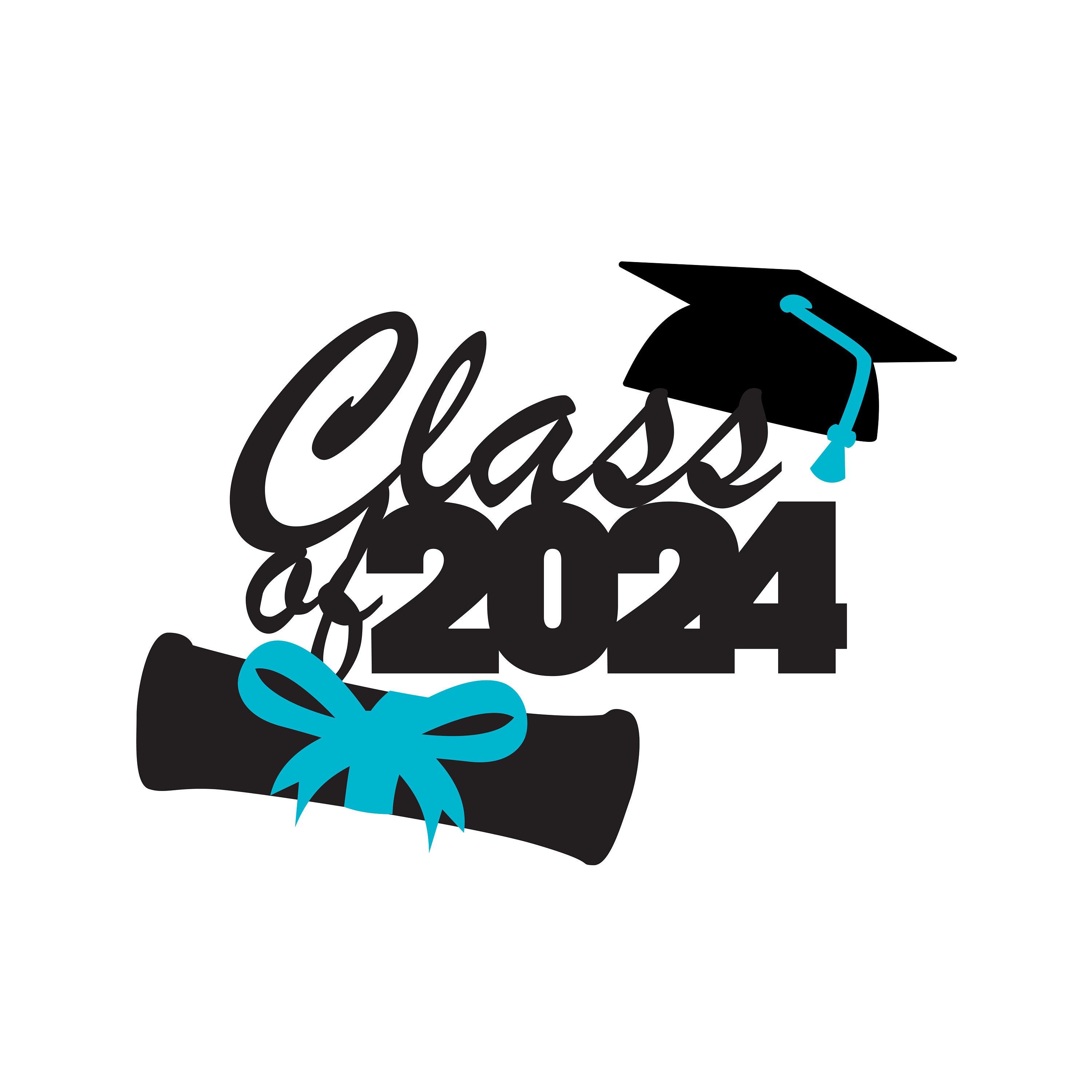 Class of 2024 Graduation Cake Topper or Centerpiece Cutout - Etsy