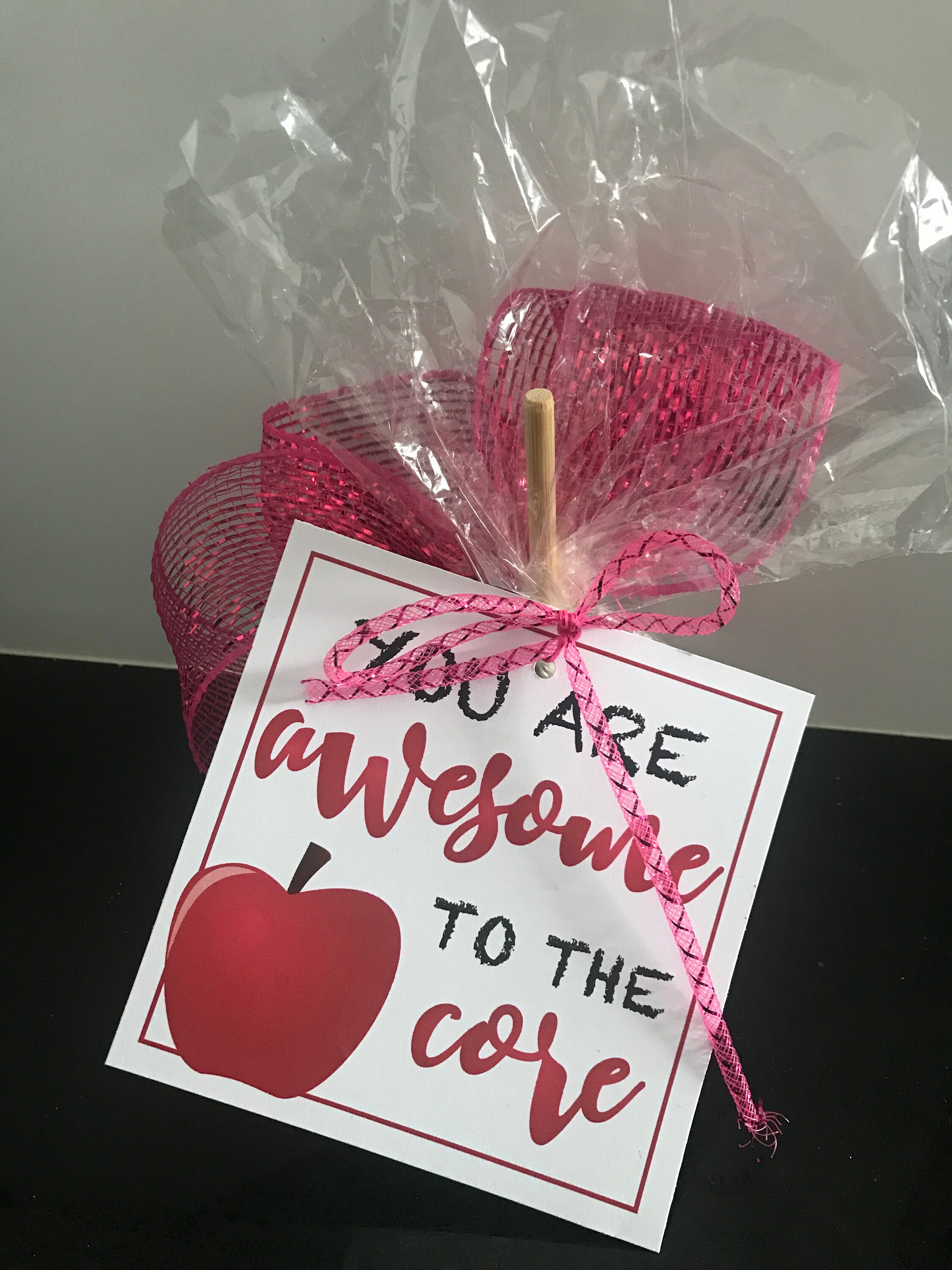 Teacher Appreciation Gift Card, Awesome to the Core, Vector Printable ...