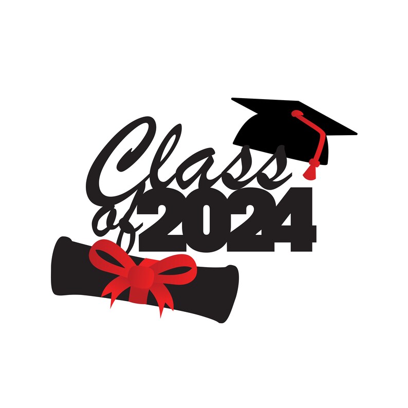 Class of 2024 Graduation Cake Topper or Centerpiece Cutout - Etsy