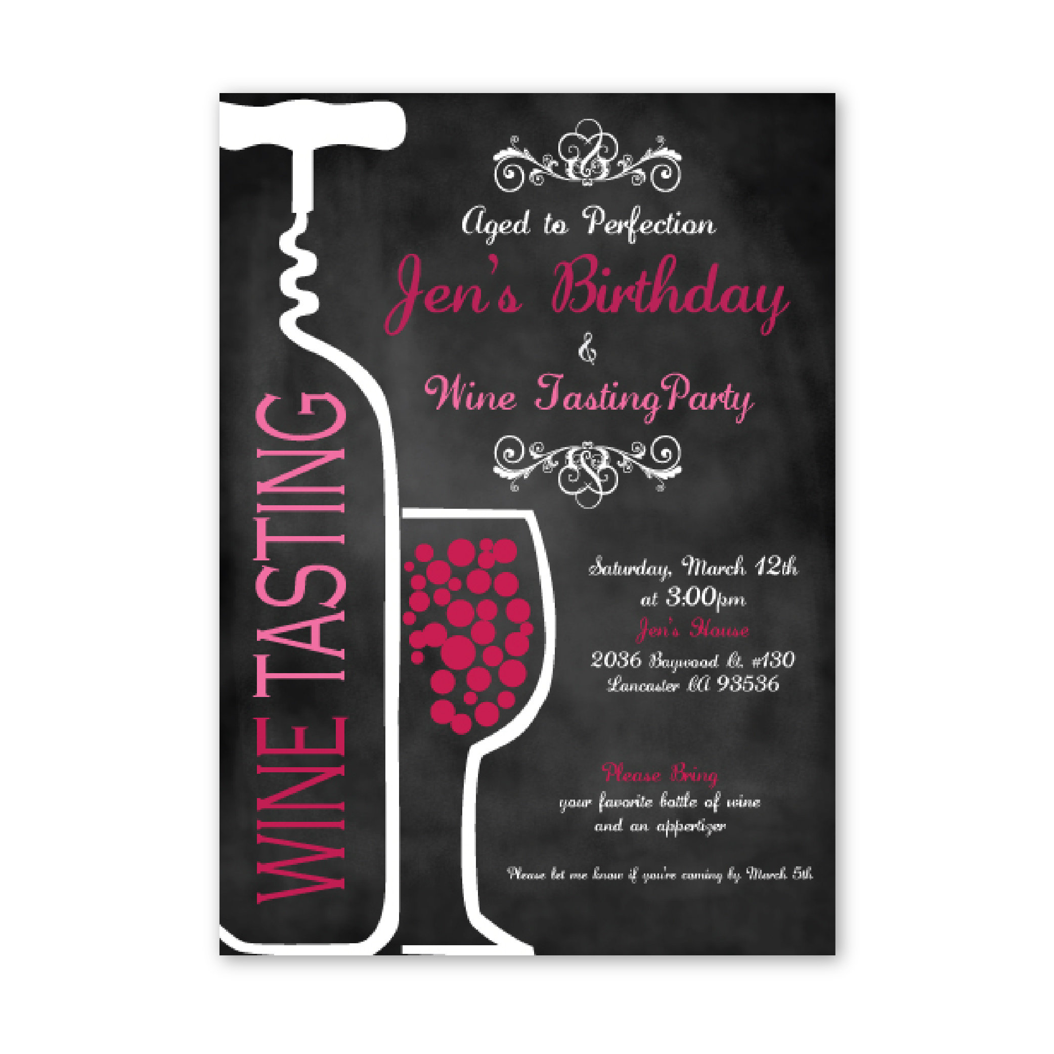 Wine Tasting Birthday Party Invitation - Etsy