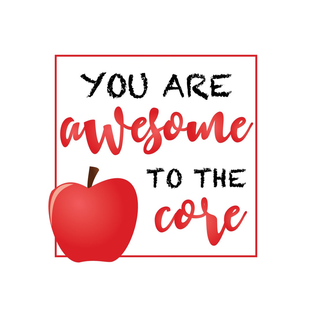 Teacher Appreciation Gift Card, Awesome to the Core, Vector Printable ...
