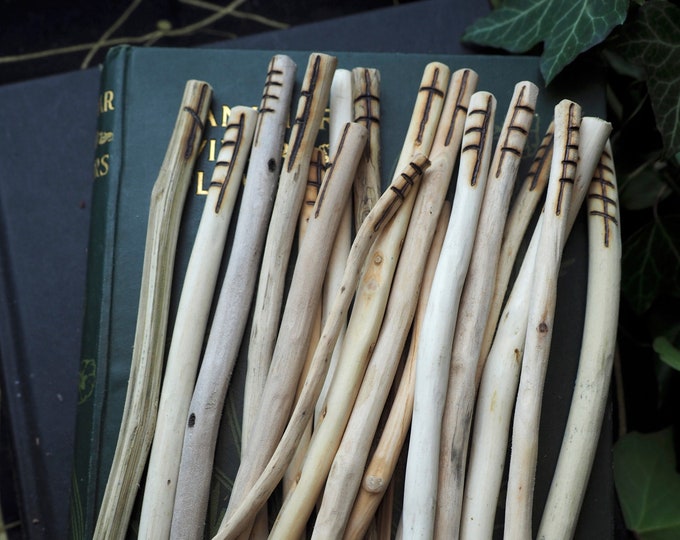 Long Celtic Tree Ogham Staves for Divination - Made With Corresponding ...