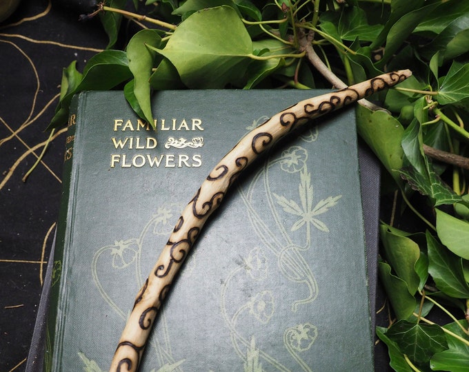 English Ivy Wood Spiral Wand Tenacity Transformation - Etsy