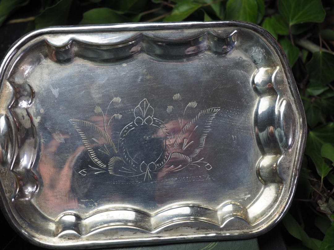 Vintage Silver Plated Altar Tray - Floral Design - for a Pagan Altar ...