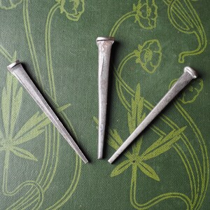 3 Traditionally Made Square Cut Iron Nails for Protection - Etsy