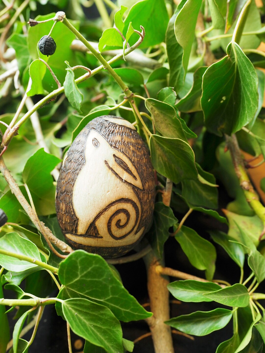 Moon Gazing Hare Wooden Oestra Egg - Transformation, Fertility ...