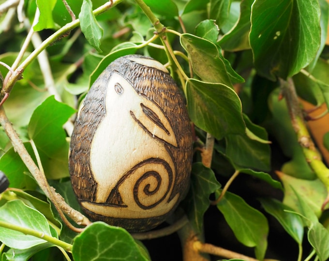 Moon Gazing Hare Wooden Oestra Egg - Transformation, Fertility, Magic ...