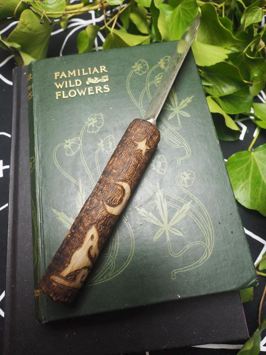 Star Hare Athame With Avalon Willow Wood Handle and Up-cycled Blade ...