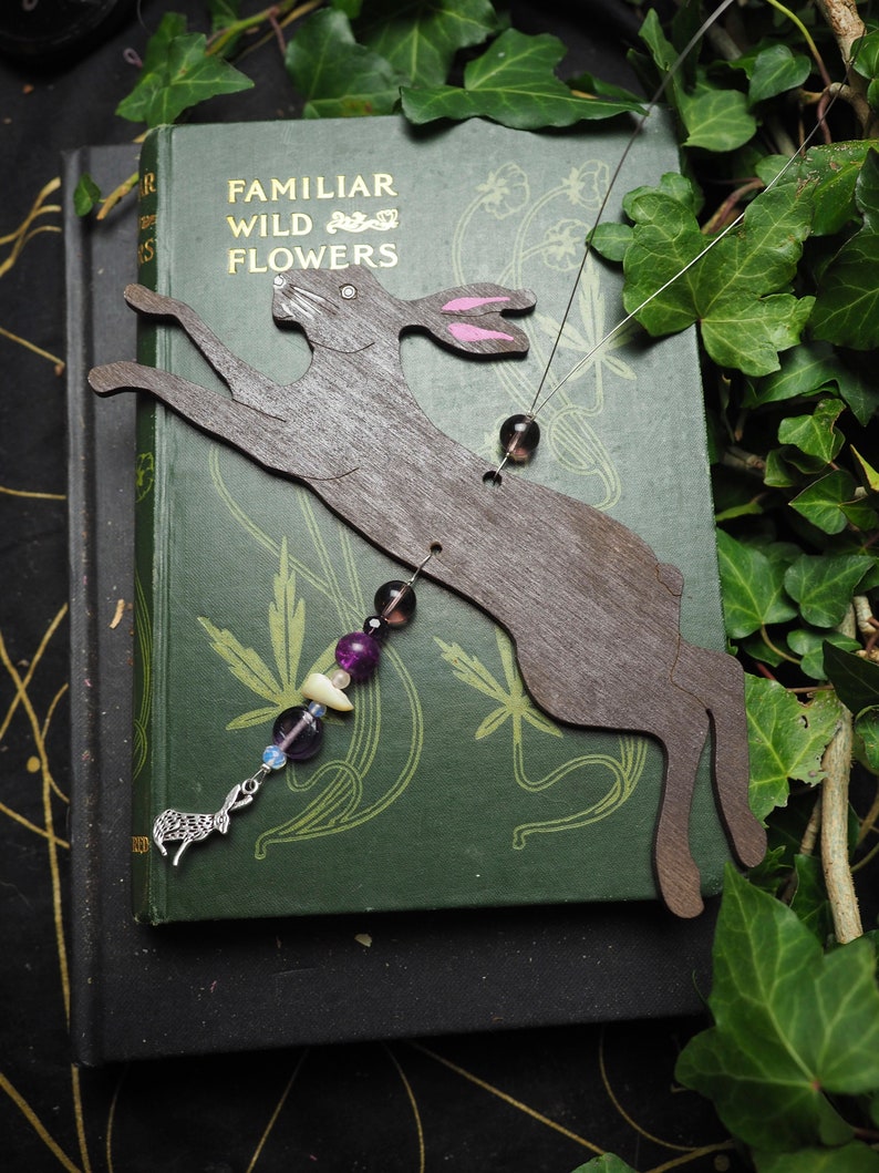 Brown Hare or Rabbit Hanging Yule, Christmas or Altar Ornament - Pagan ...