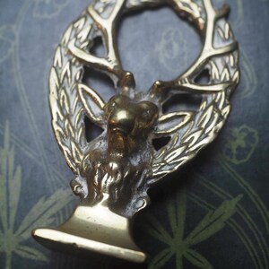 Vintage Stag Head Brass Statue -horned God - Pagan - Witchcraft - Up ...