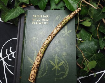 Natural Cornish Oak Wood Wand With Bag for Pagans, Wiccans, Witchcraft ...