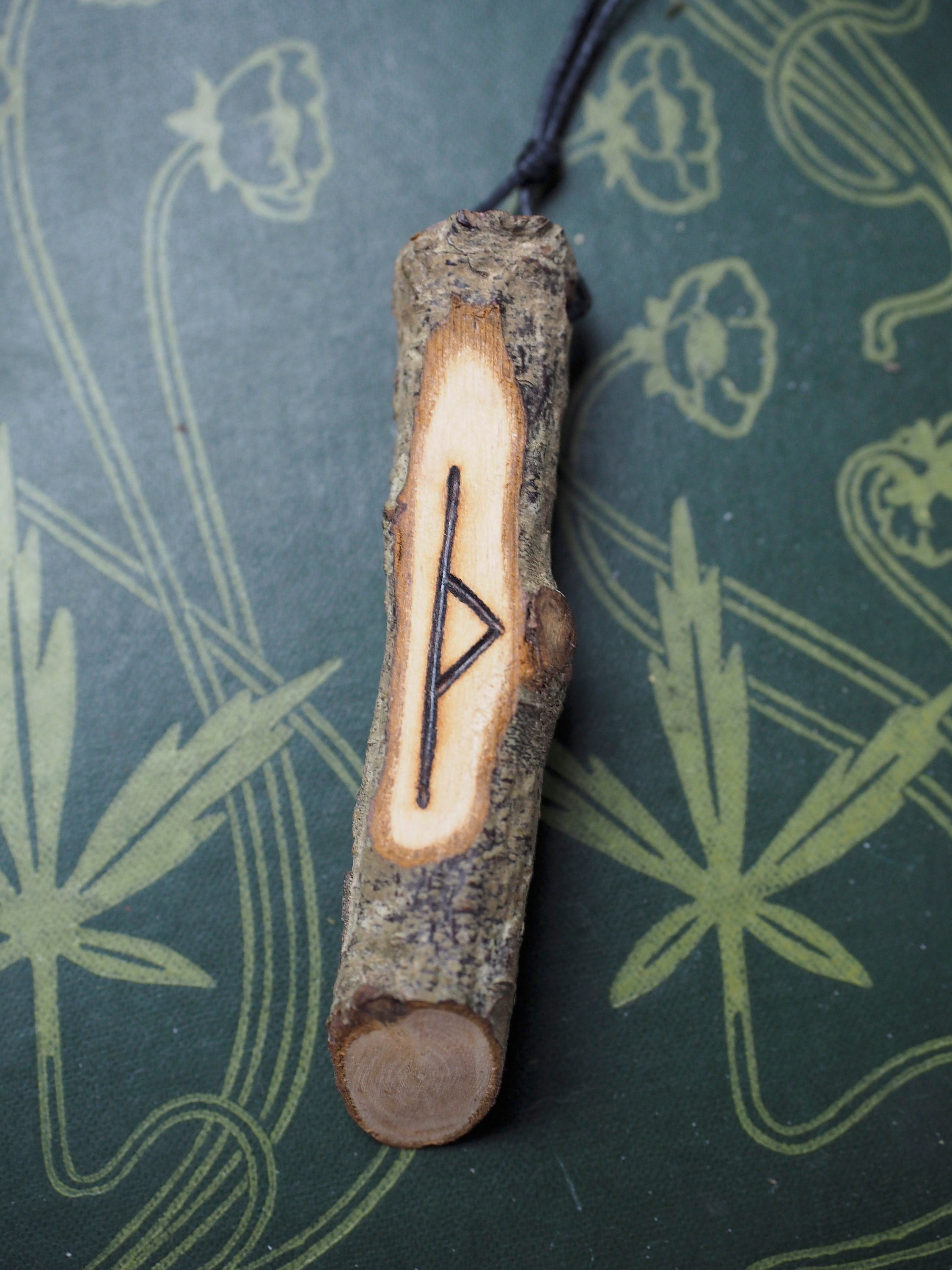 Traditional Blackthorn Rune Protection Charm Pendant Against | Etsy