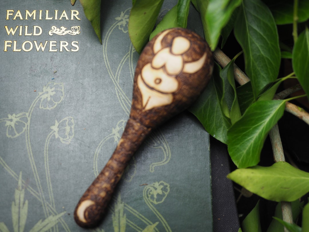 Mini Wooden Earth Mother Goddess Rattle - Pagan, Wicca, Witchcraft ...